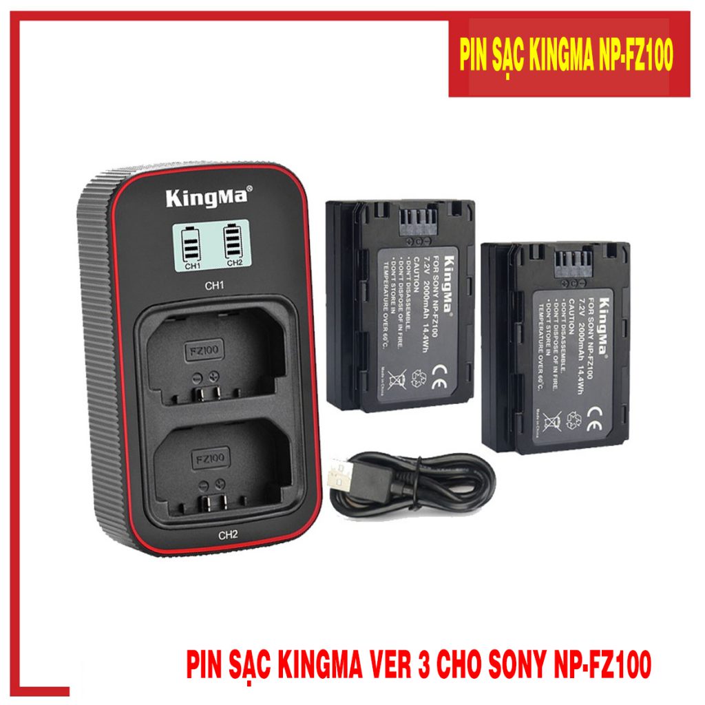 Pin sạc Kingma Ver 3 cho Sony NP-FZ100 giá tốt tại Hà Nội-